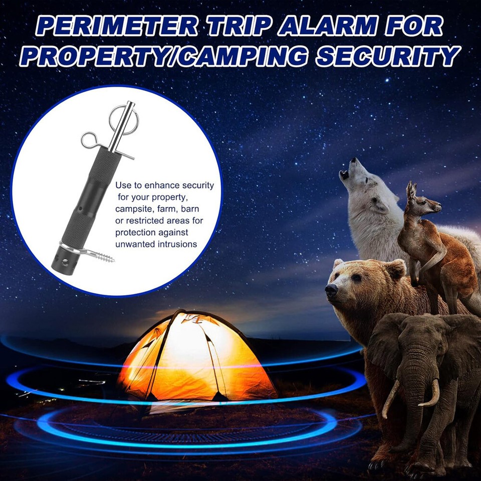 Outdoor Perimeter Trip Alarm Camp Safe Perimeter Wire Alarm Tripwire ...