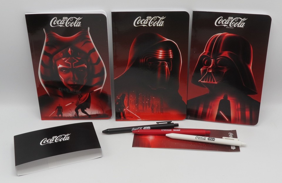 Coca-Cola Star Wars 3 different notebooks + 3 writing pens NEW 2025 | eBay