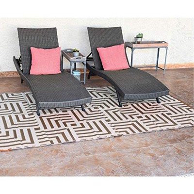 276097 6-feet by 9-feet Reversible Mat, Plastic Straw Rug, Large Floor ...