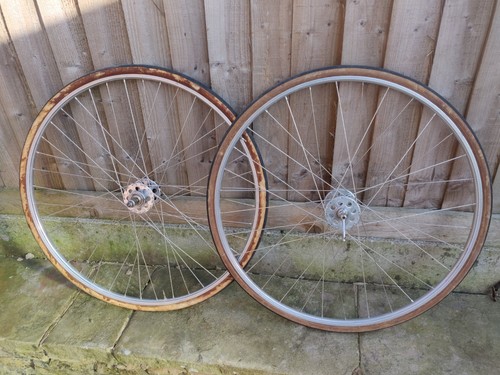 27" bike wheels harden hubs 1950s dunlop alluminium special lightweight ...