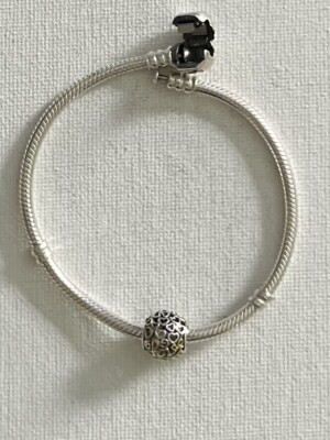 Pandora Sterling Silver/14 K Gold LOVE Hearts Openwork Charm | eBay