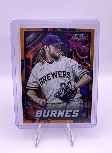CORBIN BURNES Orange #199/299!! 2022 Topps Fire! -Milwaukee Brewers | eBay