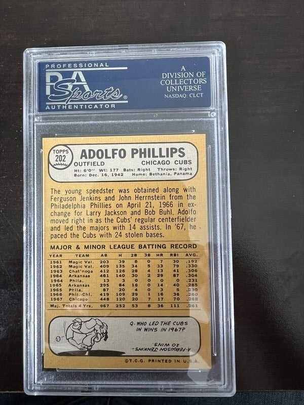 1968 Topps Adolfo Phillips #202 PSA 7 | eBay