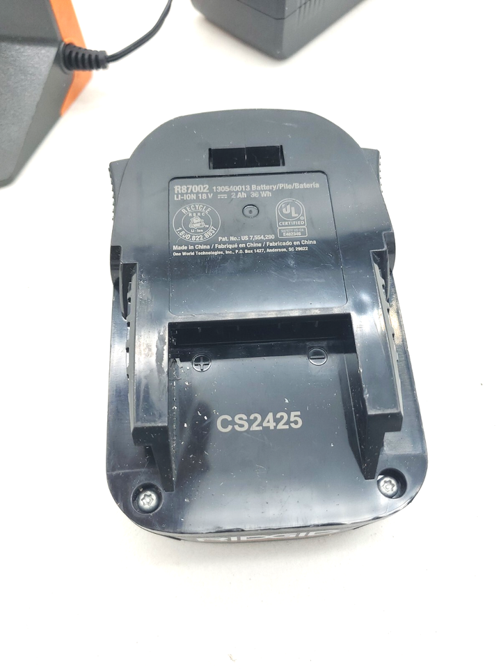 Genuine RIDGID 18V 2.0 Ah MAX Lithium-Ion Battery and Charger R87002-5 ...