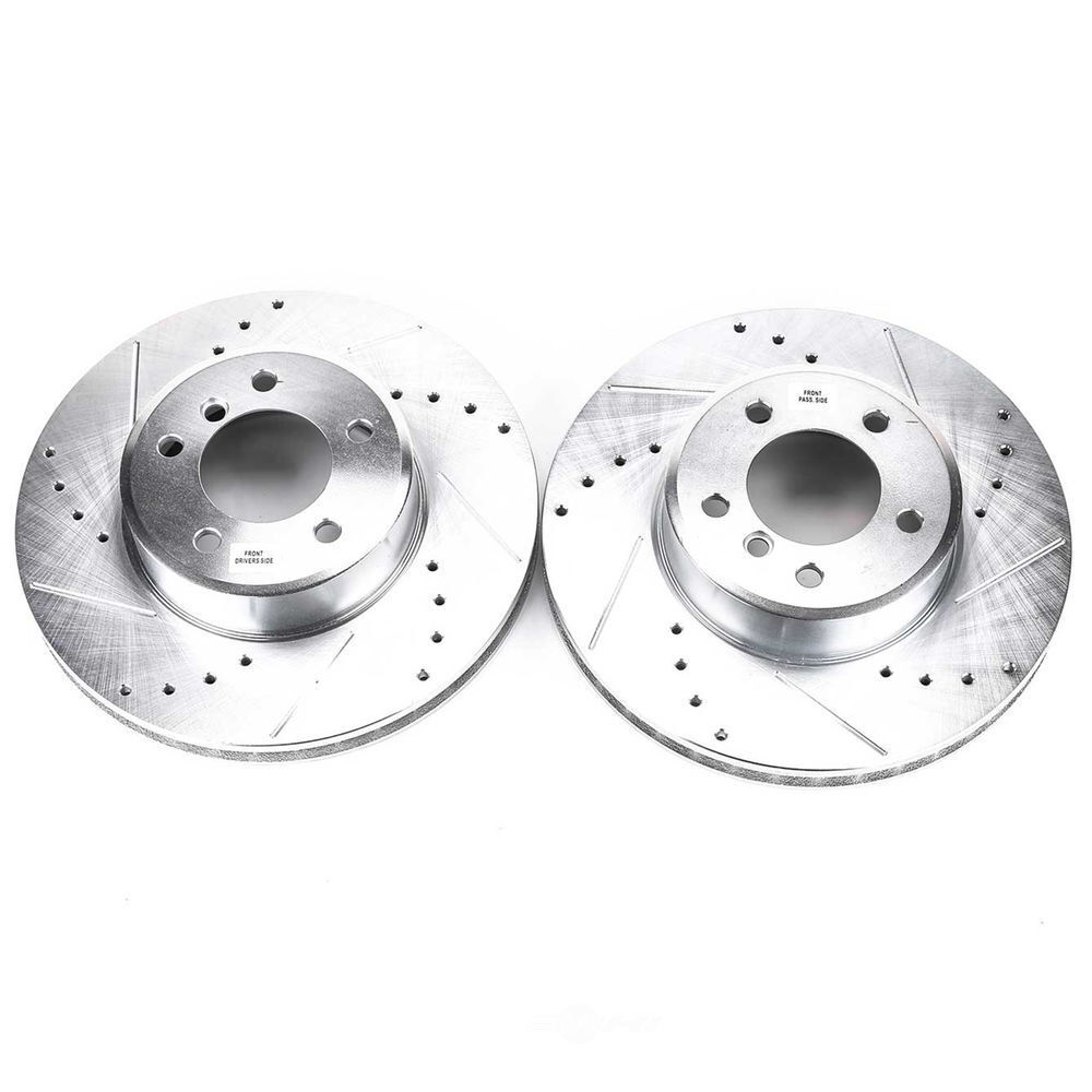 Disc Brake Rotor Set-Front Drilled, Slotted and Zinc Plated Brake Rotor ...