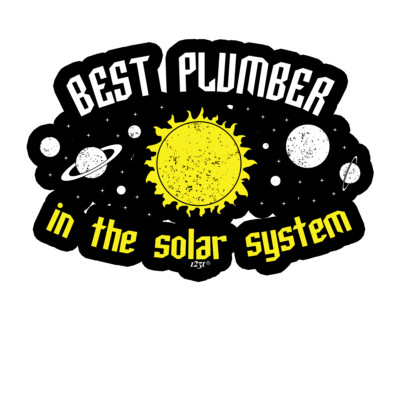 2 x Large Car Stickers - best plumber in the solar system Decal Bumper ...