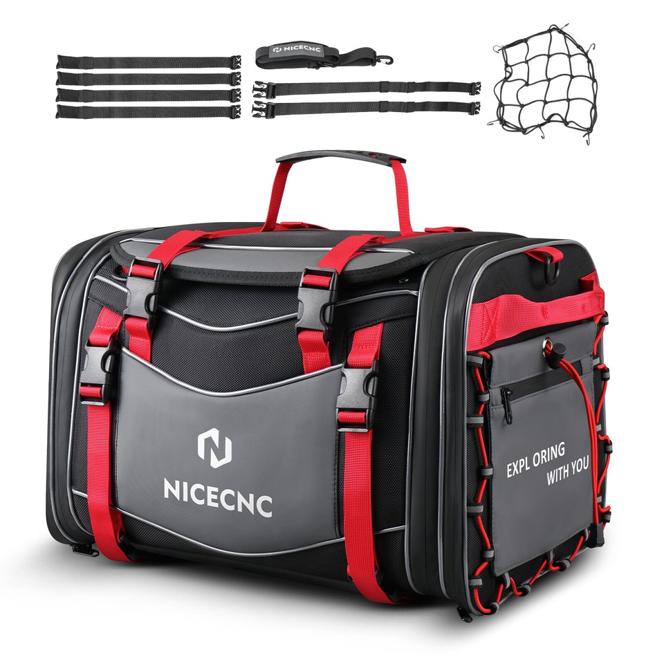 53L Motorcycle Top Bag Tail Bag Luggage Rack Scooter Trunk Storage Bag ...