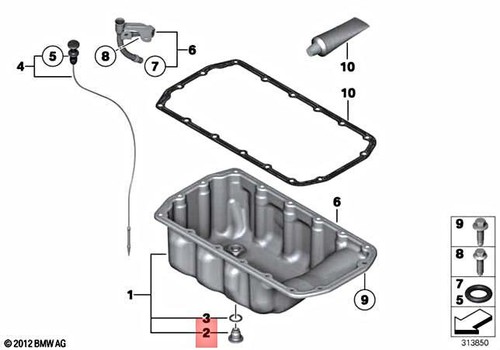 Genuine BMW R55 R55N R56 R56N R57 R57N Engine Oil Drain Plug OEM ...