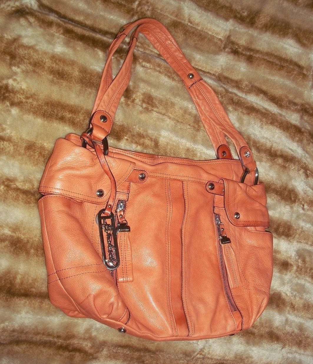 Authentic B MAKOWSKY Leather Hobo Shoulder Bag - Gem