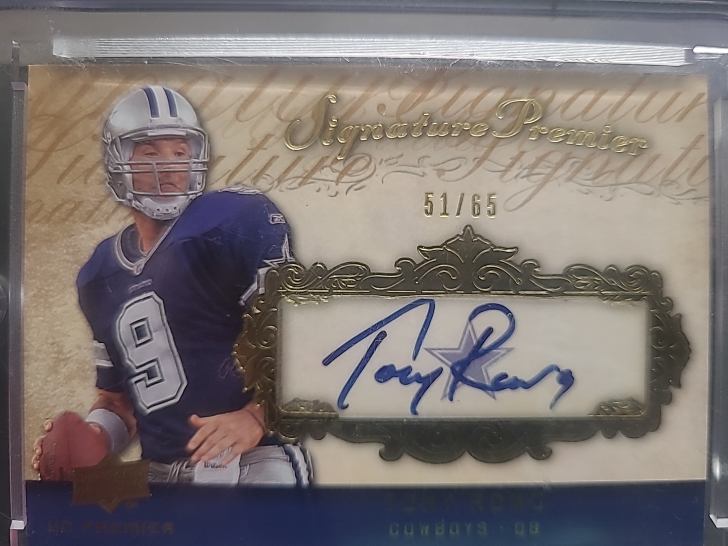 2008 UD Premier - Signature Premier Tony Romo #SP49 Gold /65 (AU) for ...