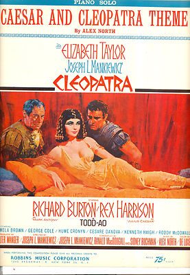 CLEOPATRA Sheet Music "Caesar & Cleopatra Theme" Elizabeth Taylor Alex ...