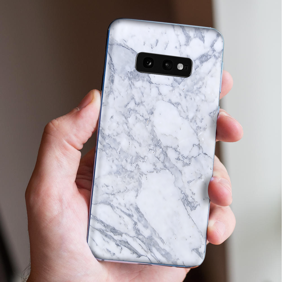 Skins Decal wrap for Samsung Galaxy S10e - Grey White Standard Marble ...