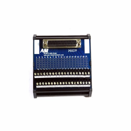 NEW ASI IMDS37F Compact 37-Pin DIN Rail Mount D-Sub Interface Module | eBay