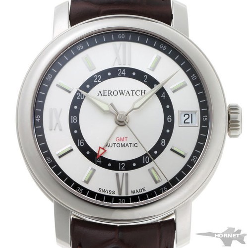 AEROWATCH Renaissance Big GMT Automatic A71930 AA03 SS Men's Watch ...