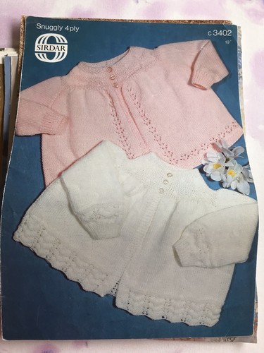 Vintage Sirdar Knitting Pattern Baby Matinee Jacket 19” Ref 3402 4 Ply ...