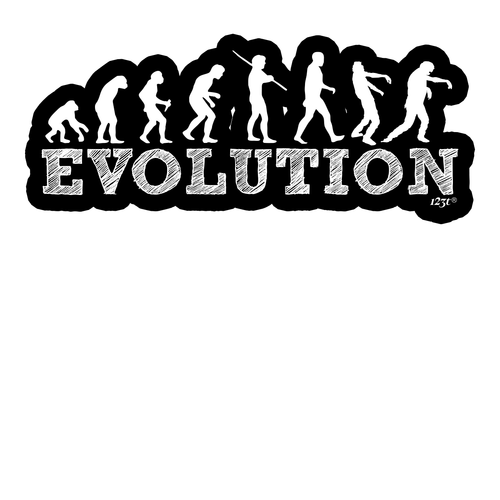 2 x Car Stickers - evolution zombies Decal Window Bumper Truck Laptop ...