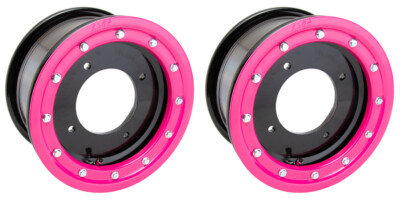 Banshee 350 Warrior Front Wheels Beadlock 10x5 4+1 4/156 Alba Racing BK ...