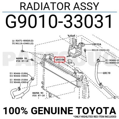 G901033031 Genuine Toyota RADIATOR ASSY G9010-33031 | eBay