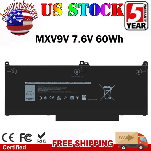 MXV9V Battery for Dell Latitude 5300 5310 7300 7400 5VC2M N2K62 0829MX ...