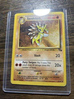 Sandslash - 41/62 - 1st Edition Uncommon - Fossil - Pokémon TCG - NM | eBay
