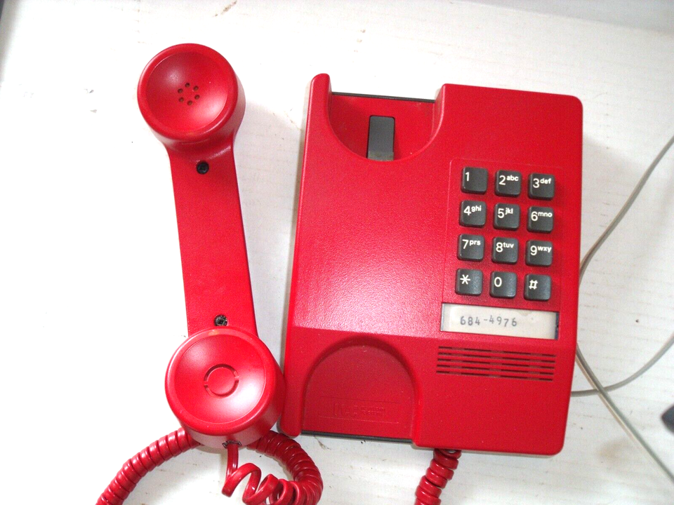 NORTHERN TELECOM RED PUSH BUTTON TELEPHONE | eBay