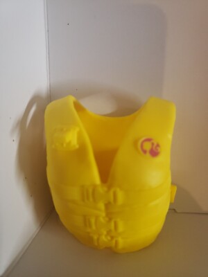 BARBIE DOLL YELLOW & PINK LIFE JACKET, NEW OUT OF THE PACKAGE | eBay