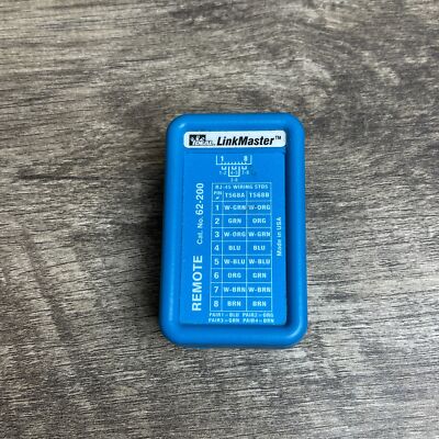 Ideal Linkmaster 62-200 Blue Shorts Miswire Reversal Wiremapper Cable ...