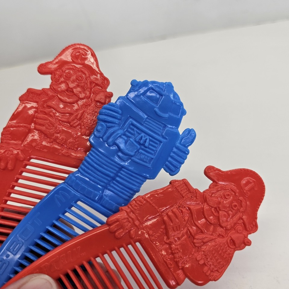 3 Vintage Mcdonalds Happy Meal Toys Character Combs Robot & Captain | eBay