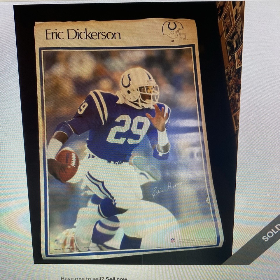 Vintage Eric Dickerson Poster Colts NFL Sports Illustrated 4201 ...
