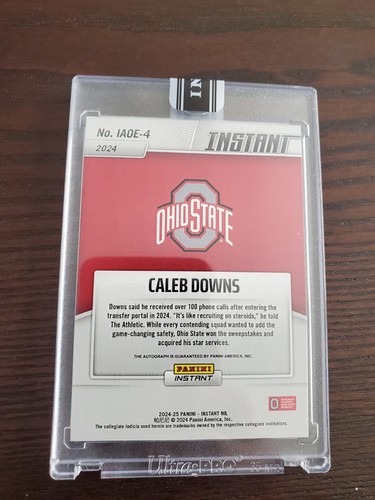 Caleb Downs 2024 Panini Instant NIL Open Edition Auto Ohio State ...