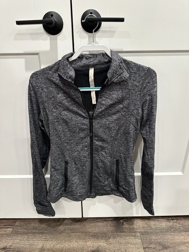 Lululemon Define Jacket Heathered Black/Grey, Size 10 | eBay