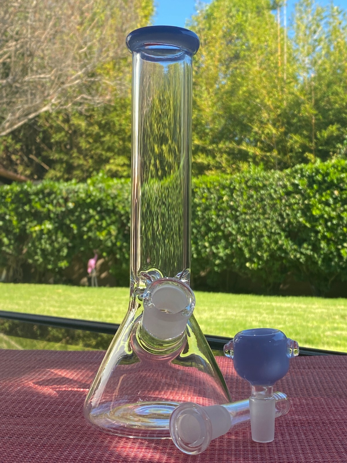 10'' Hookah Glass Water Pipe Bong Thick Bubbler Percolator Beaker | eBay