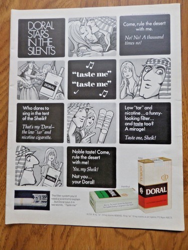1972 Doral Cigarette Ad Stars in the Silents Movies | eBay