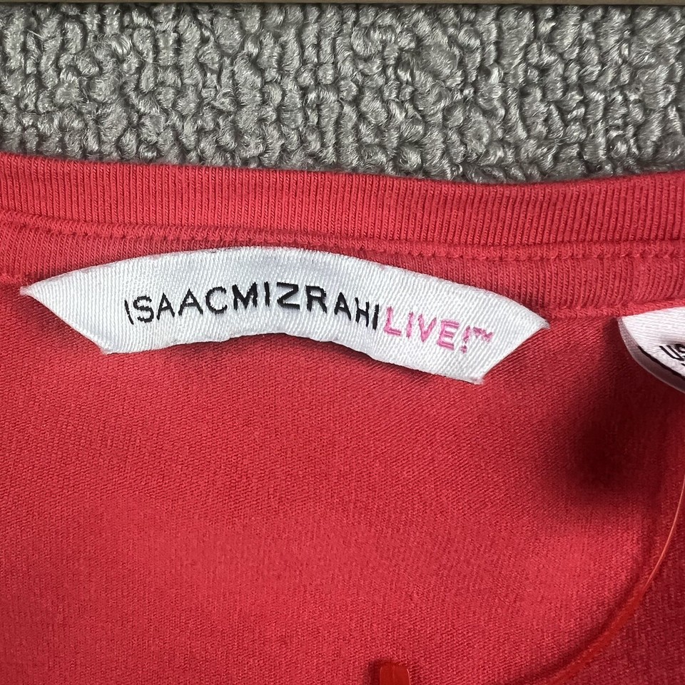 Isaac Mizrahi Live Salmon Colored Dress With 3/4 Sleeve Size XXS | eBay