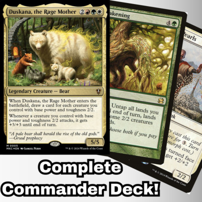 MTG Commander EDH Deck Duskana, the Rage Mother 100 Magic Cards Custom ...