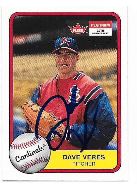 DAVE VERES 2001 FLEER AUTOGRAPHED SIGNED # 237 CARDINALS | eBay