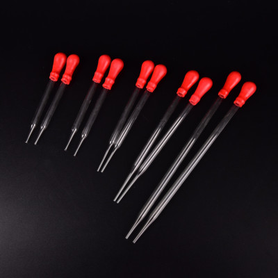 5X Glass Pipette Pipet Medicine Laboratory Dropper Red Rubber Head Lab ...