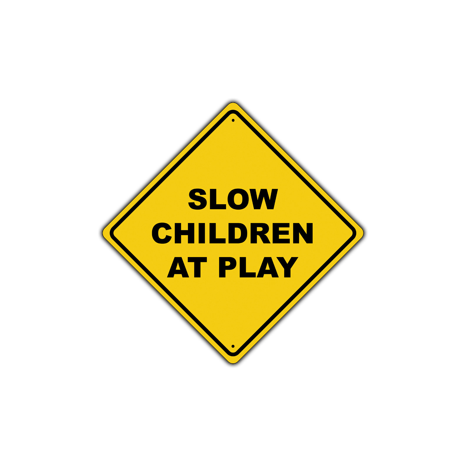 Slow Children At Play Crossing Safety Novelty Notice Aluminum Metal ...