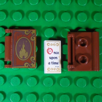new LEGO Disney gold-trim Castle Book with "Once upon a time" printed ...
