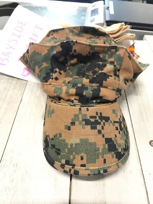 USMC Marine Corps Marpat Woodland Garrison Cover SIZE SMALL | eBay