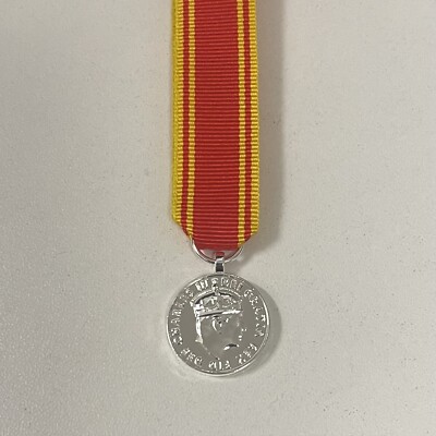 CIIIR Fire LSGC Kings Miniature Medal 2023 Long Service Conduct KC King ...