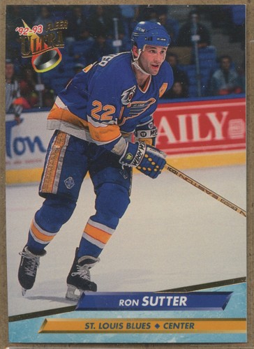1992-93 Fleer Ultra #190 Ron Sutter St. Louis Blues | eBay