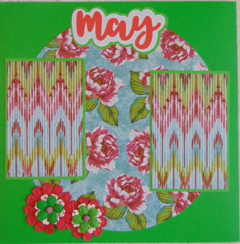 12X12 MAY CALENDAR MONTH PREMADE SCRAPBOOK PAGE LAYOUT - TONYA #4433 | eBay