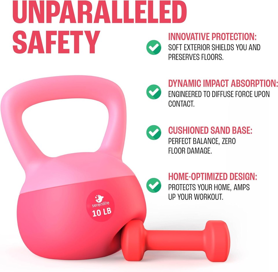 Soft Kettlebells, Kettlebell Sets, Kettle Bell Sets for Women & Men 10 ...