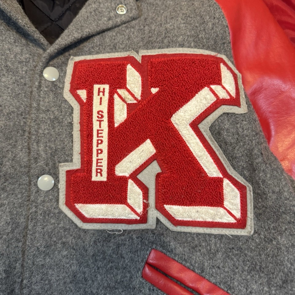 Vintage 90s Letterman Jacket Mens Small Cheerleader K Hi Stepper Tori ...