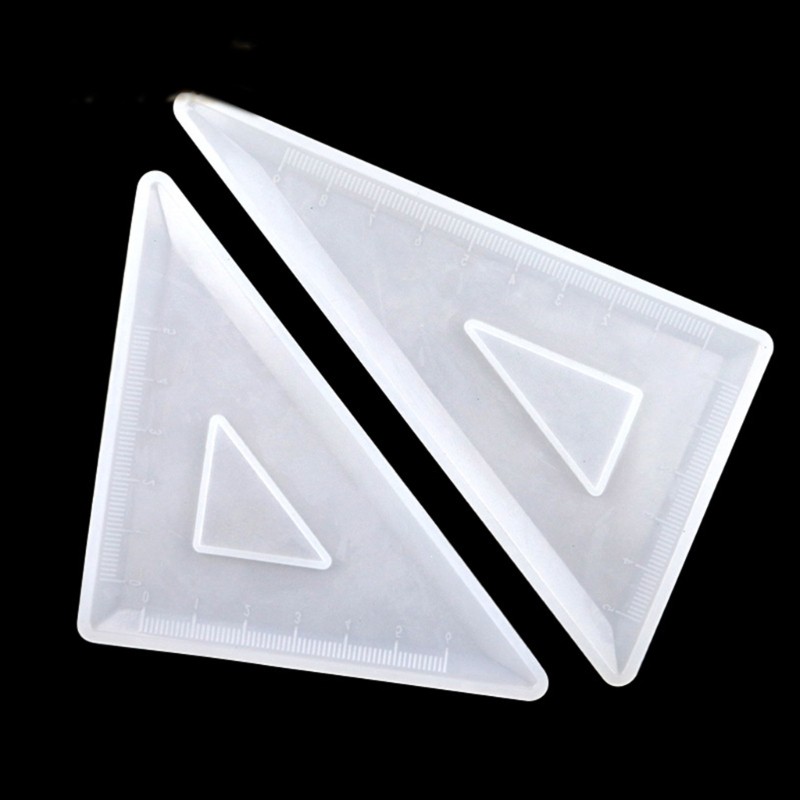 4pcs Ruler Resin Silicone Mold, Protractor Triangle Ruler Right Angle ...