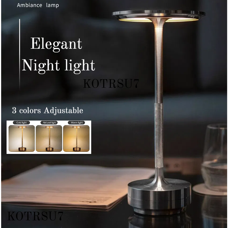 Cordless LED Touch Sensor Table Lamp Bar Desk Night Light Dimmable ...