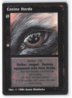 1994 Deckmaster Jyhad Canine Horde # V:TES Trading Card | eBay