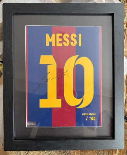 Lionel Messi Signed Jersey Photo 23x19 ICONS COA Autograph Authentic ...