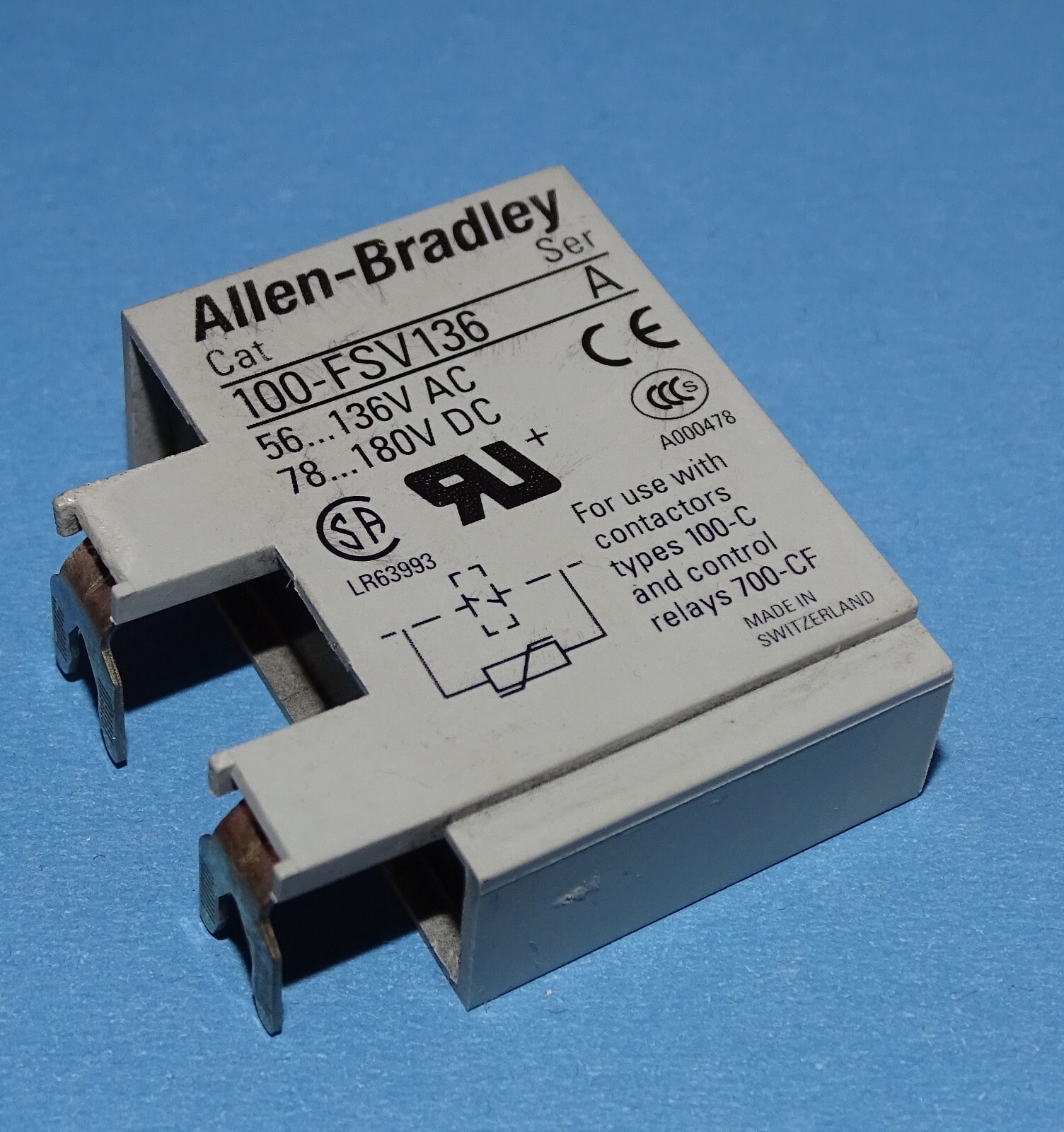 Allen Bradley 100-FSV136 Surge Suppressor, contactor filter, AC or DC ...